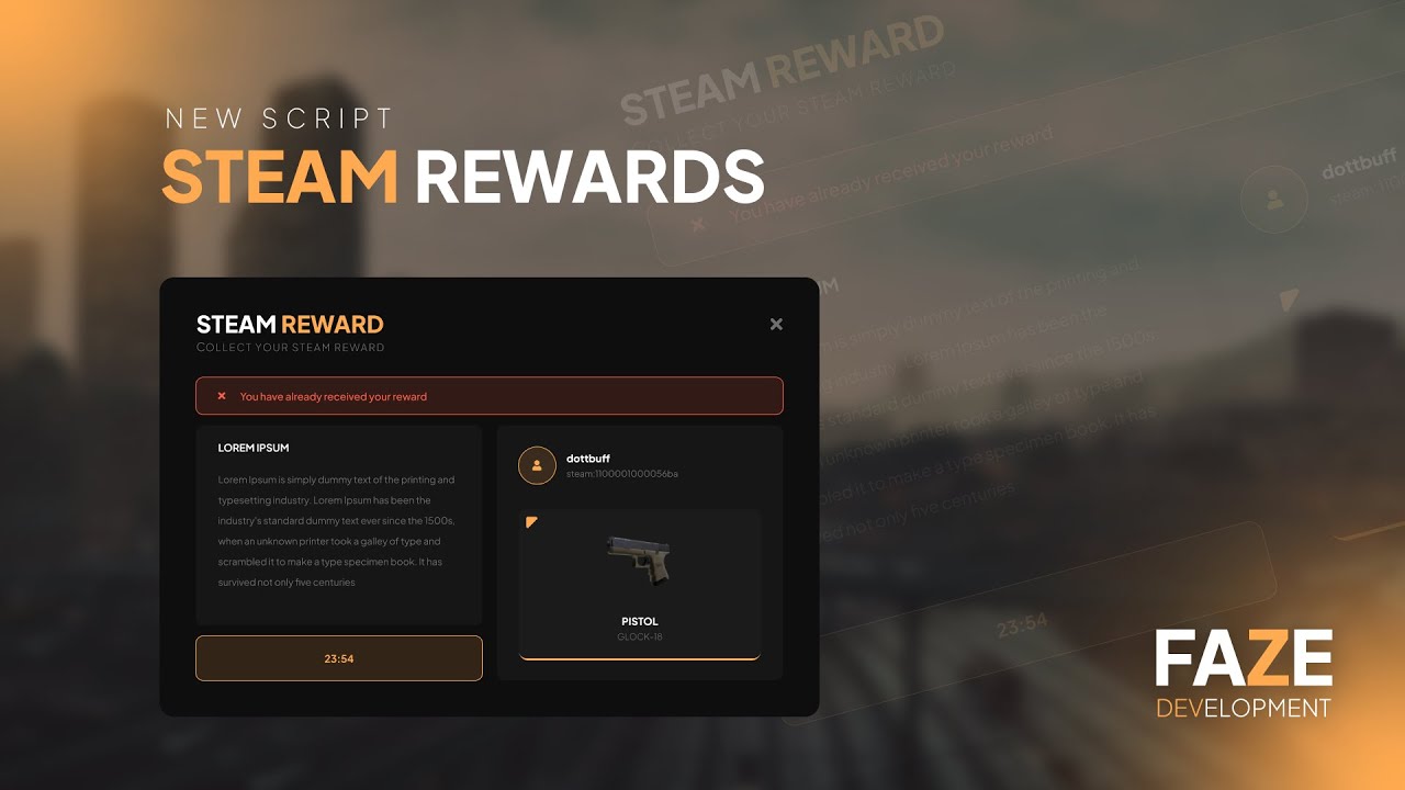 Steam Reward - FaZe Development | discord.gg/fazedev - YouTube