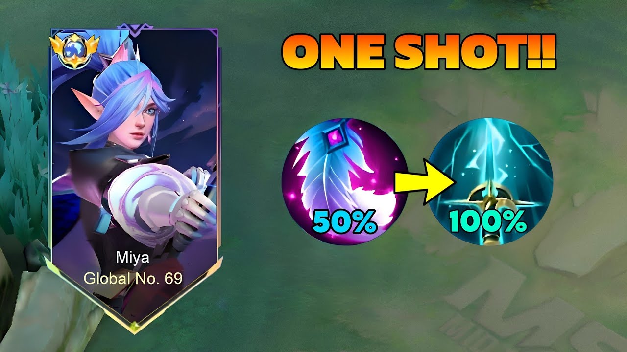 GLOBAL MIYA WTF INSTANT 1 SHOT BUILD 2024!! ( 100% BROKEN ) MIYA BEST ...