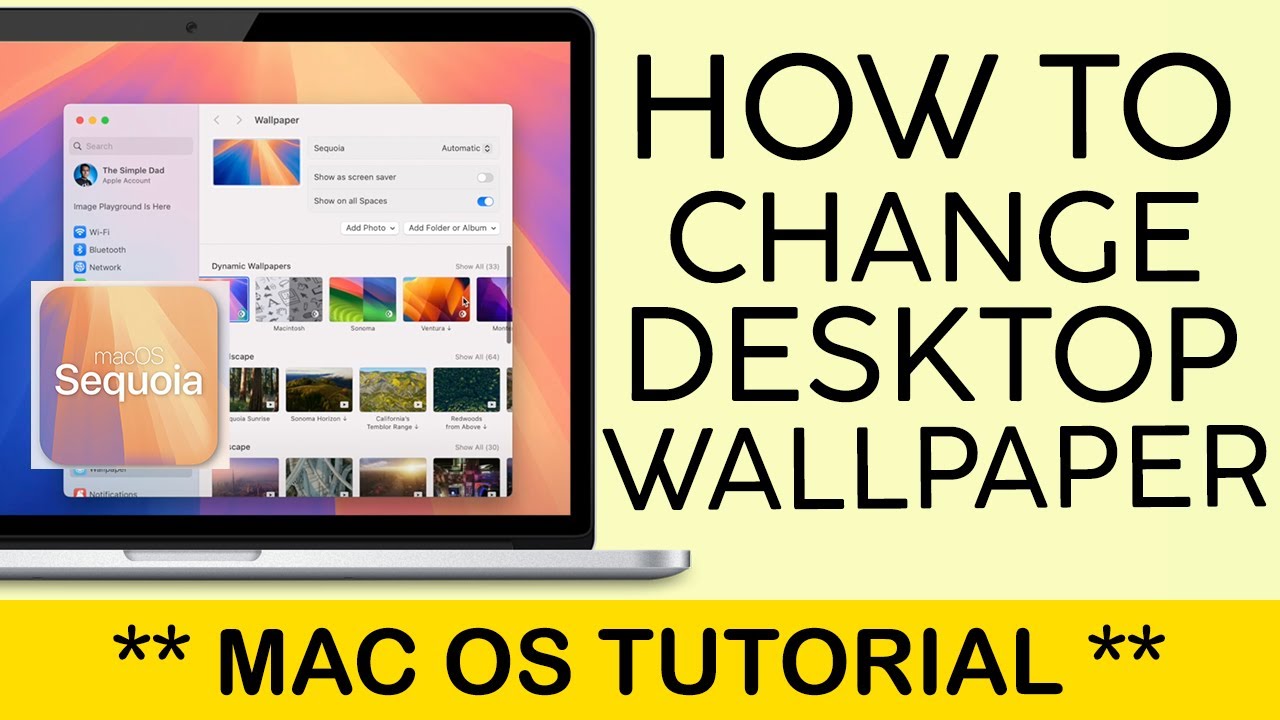 How to Change Wallpaper on Desktop MAC OS Sequoia 2025 - YouTube