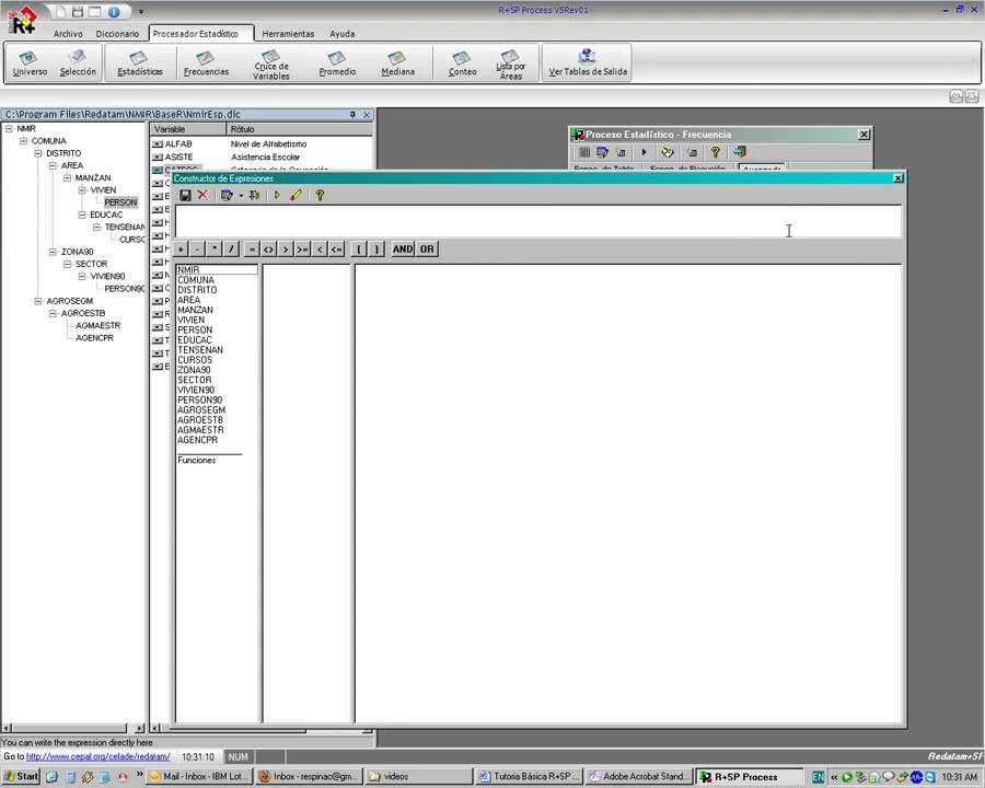 Tutorial Redatam - Process. Demo 14 - YouTube