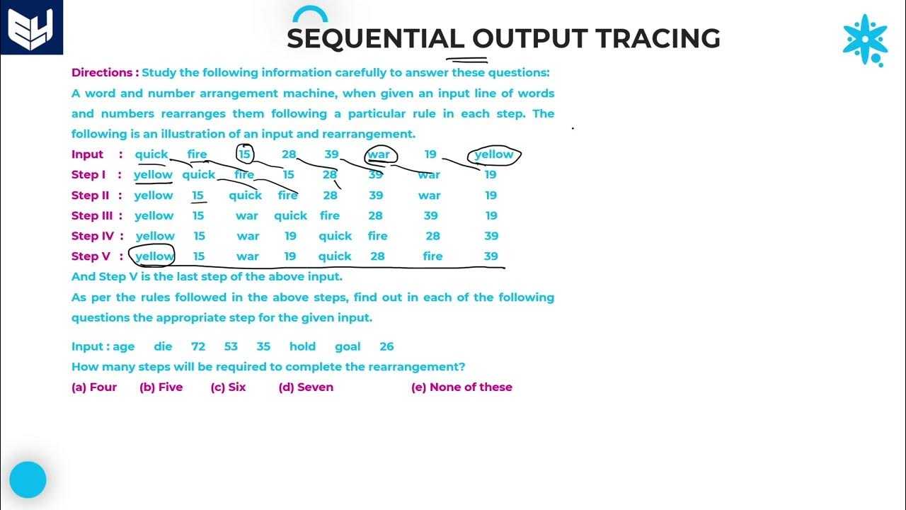 Sequential Output Tracing Examples Reasoning Part 7 Bharath Kumar Youtube