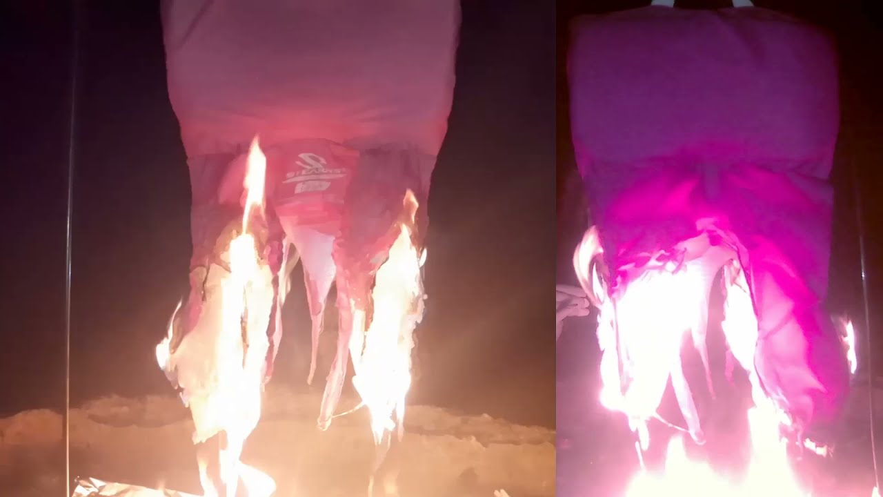 Burning life jacket 7 - YouTube