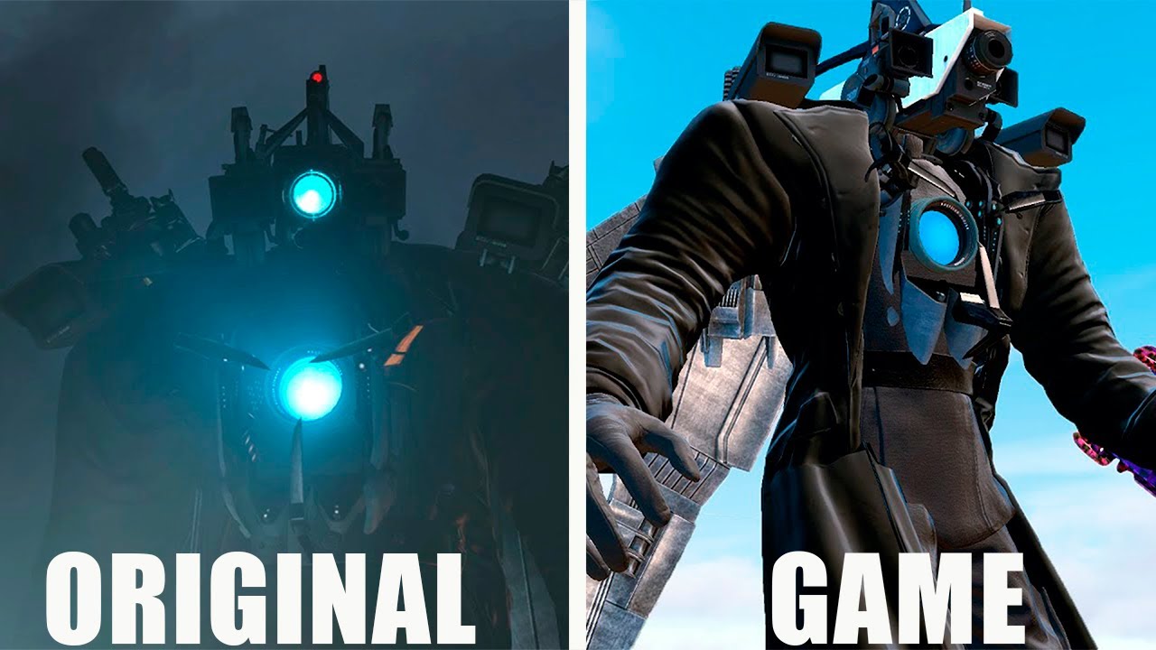 Skibidi toilets battles REAL VS GAME (NEW UPGRADED TITAN CAMERAMAN BOSS ...