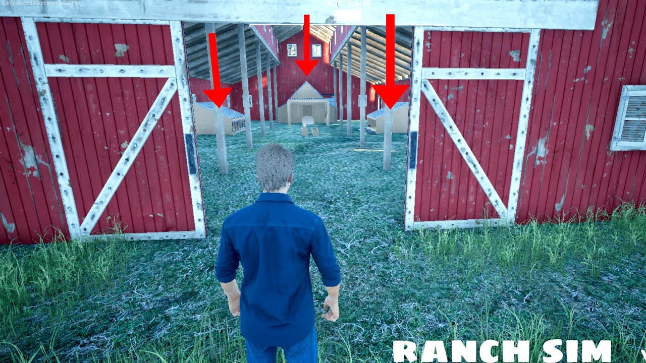 RANCH SIM -ep 35- I MADE THE LARGEST CHICKEN BARN COOP...😱 - YouTube