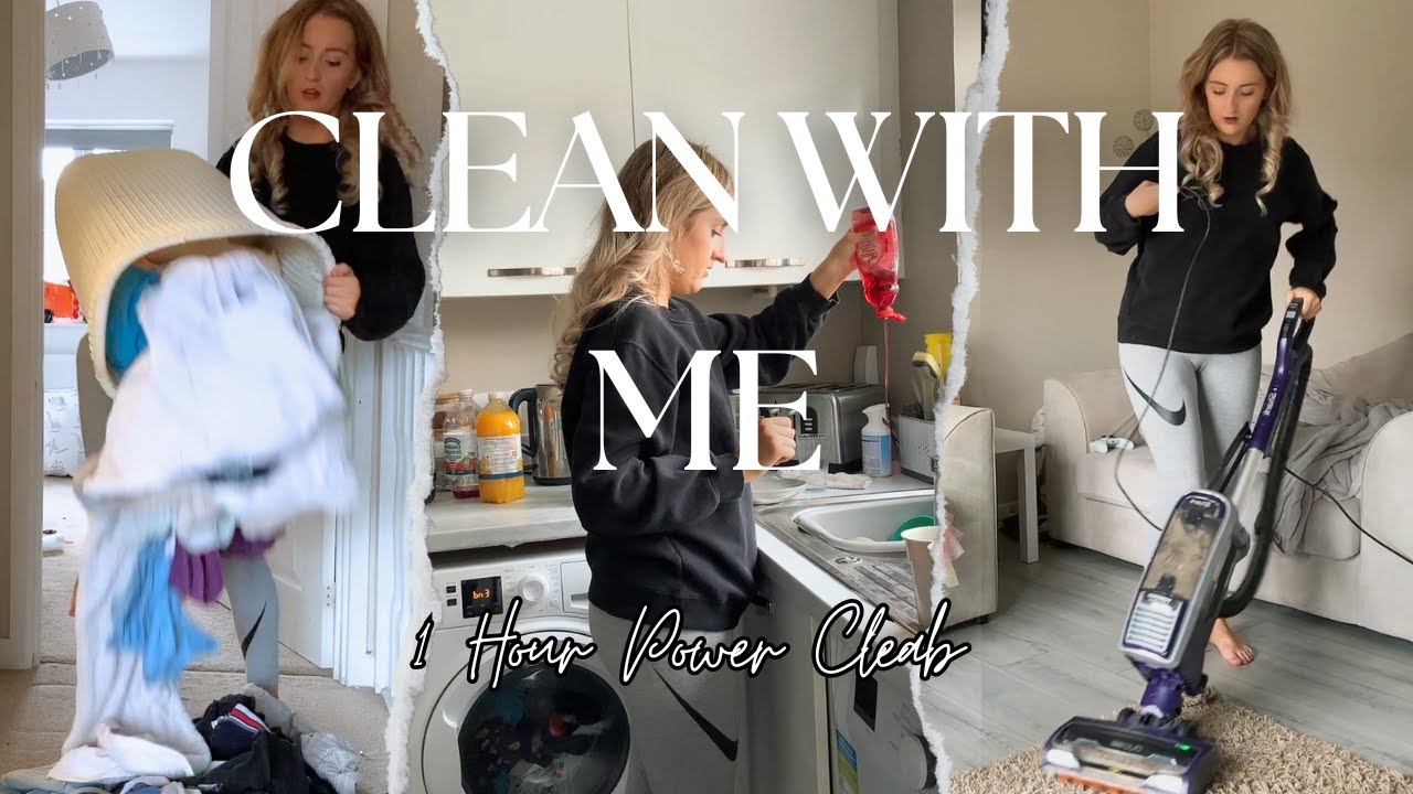 CLEAN WITH ME | SPEED CLEANIG | POWER HOUR - YouTube
