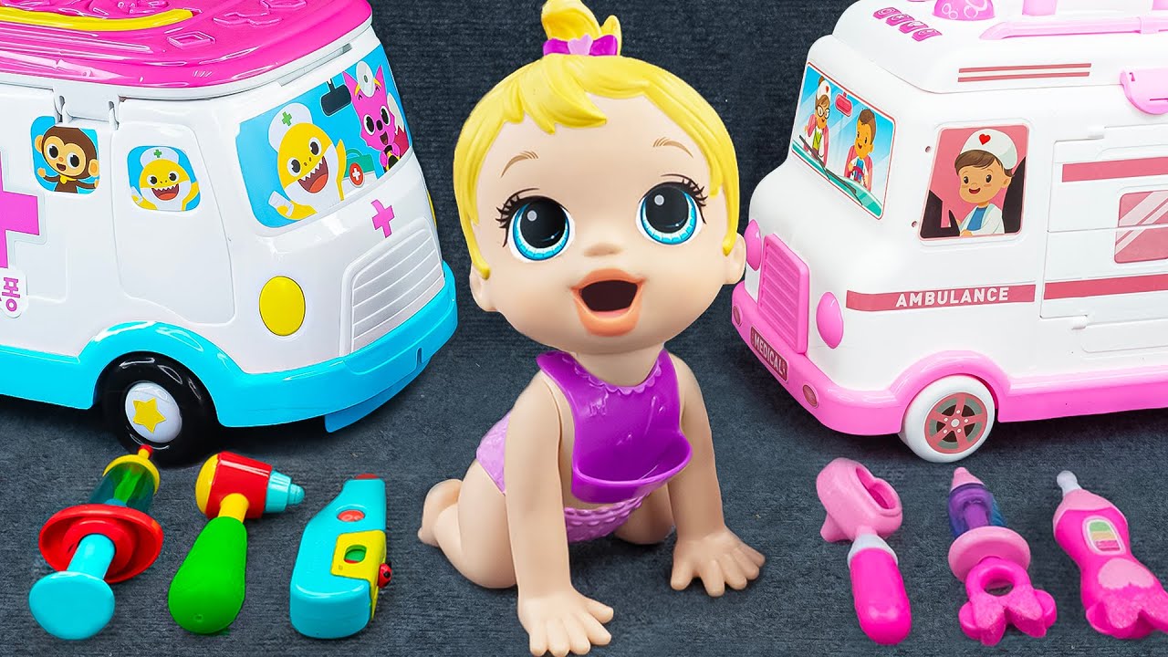 90 Minutes Pinkfong Doctor Set ASMR, Satisfying Unboxing Ambulance Toys ...