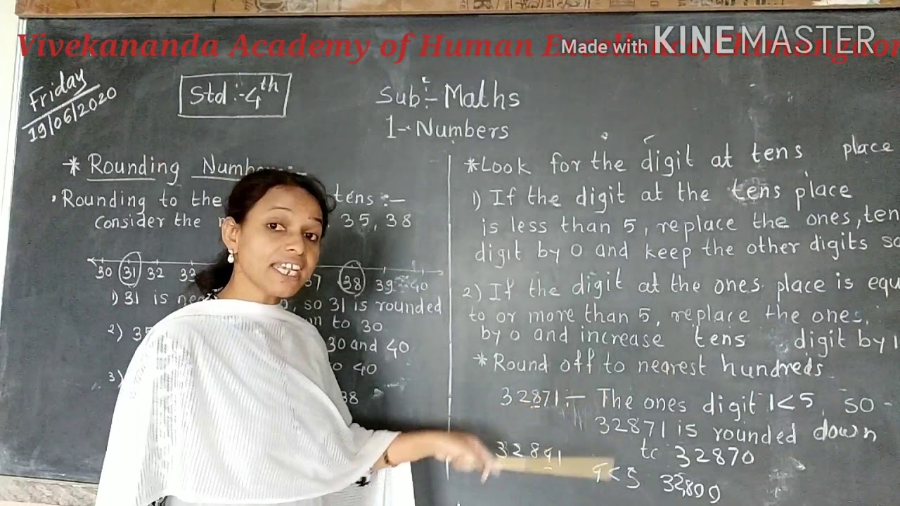 Topic-1)Numbers,Subtopic-Rounding numbers - YouTube