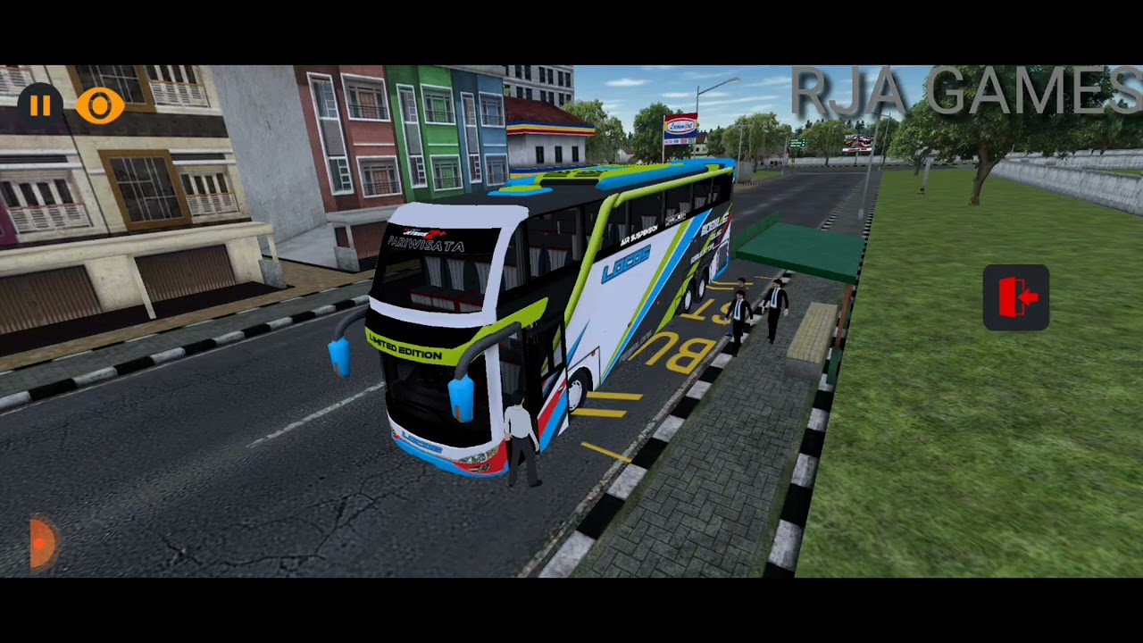 Mobil Bus Pariwisata Jakarta Bandung Simulasi Jemput penumpang - Game ...