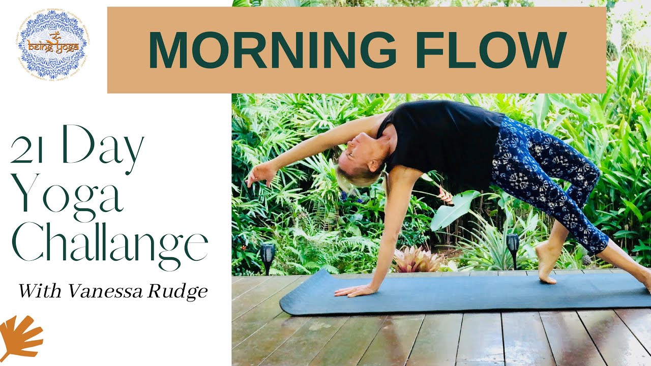 Morning Vinyasa Flow - Day 1 of 21 Day Challenge - YouTube