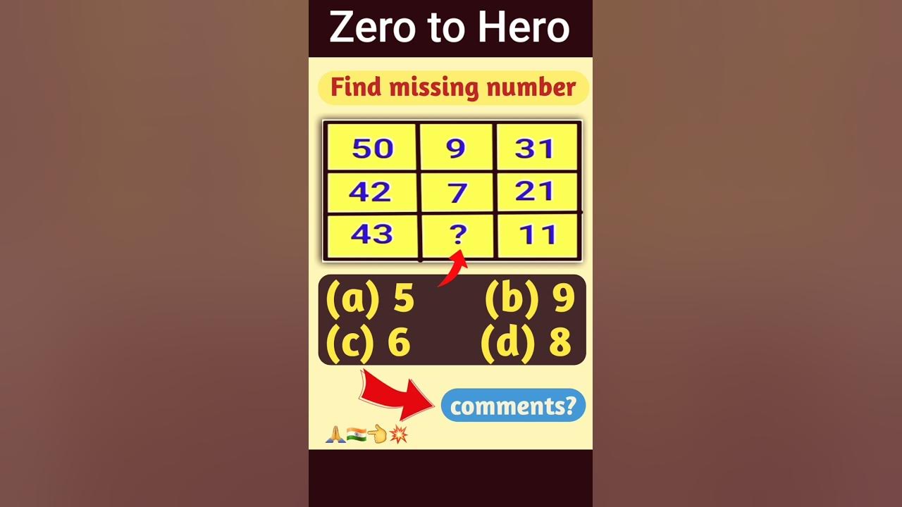 Find Missing Number π Shorts Youtube