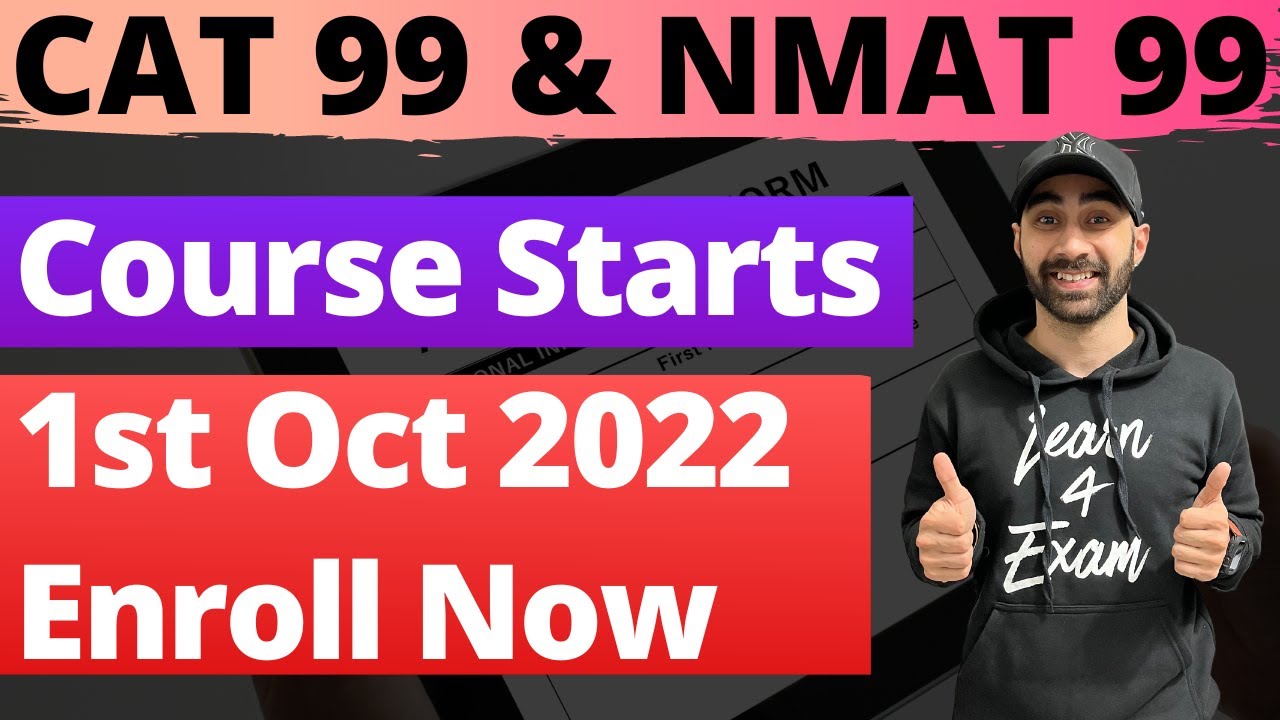 Prepare to Score 99% in CAT Exam & NMAT Exam | CAT 99 & NMAT 99 | New ...
