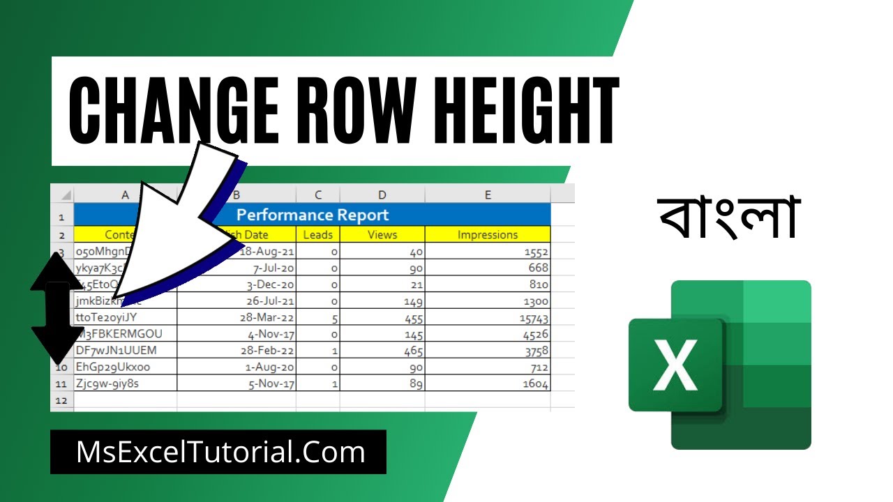 How To Change Row Height In Excel In Bangla YouTube How To Change Row Height In Excel In Bangla YouTube