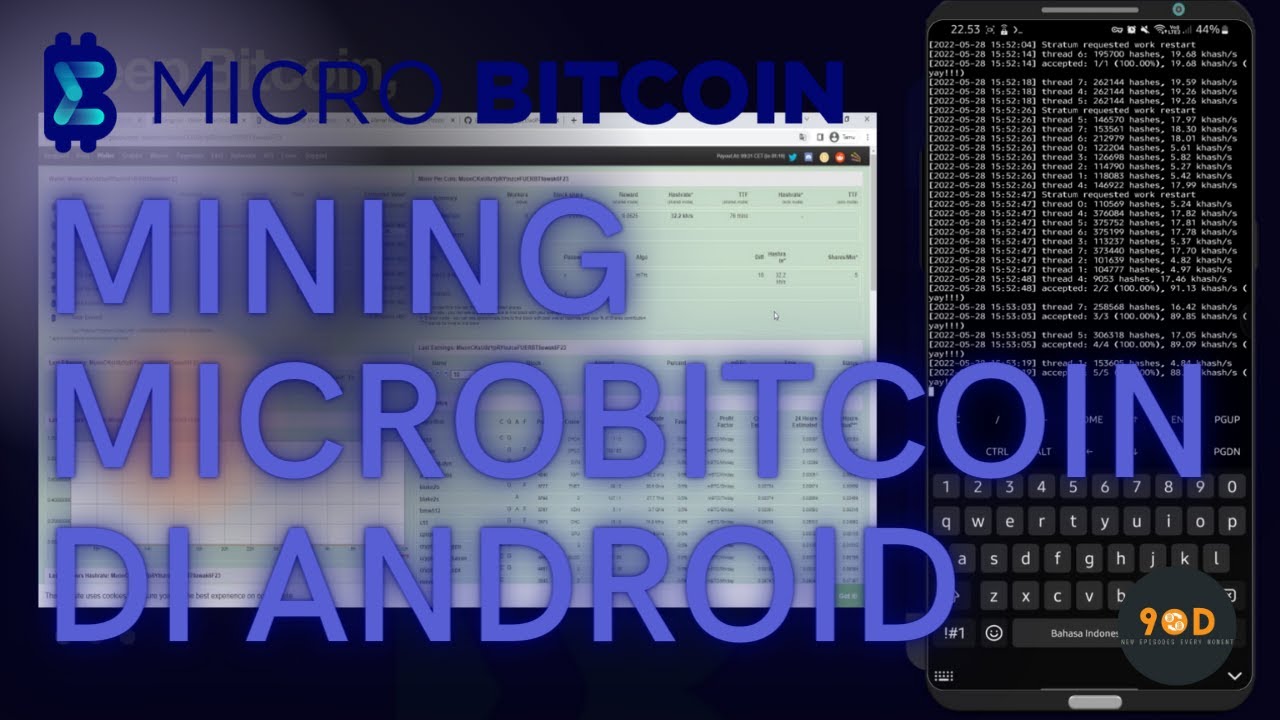 Cara Mudah Mining Microbitcoin Di Termux Android 2022 - YouTube