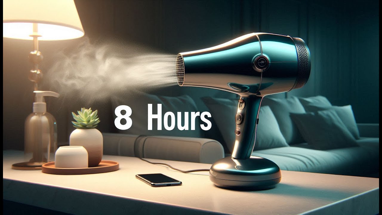 8 Hours of Hair Dryer White Noise for Deep Sleep & Relaxation | No ...