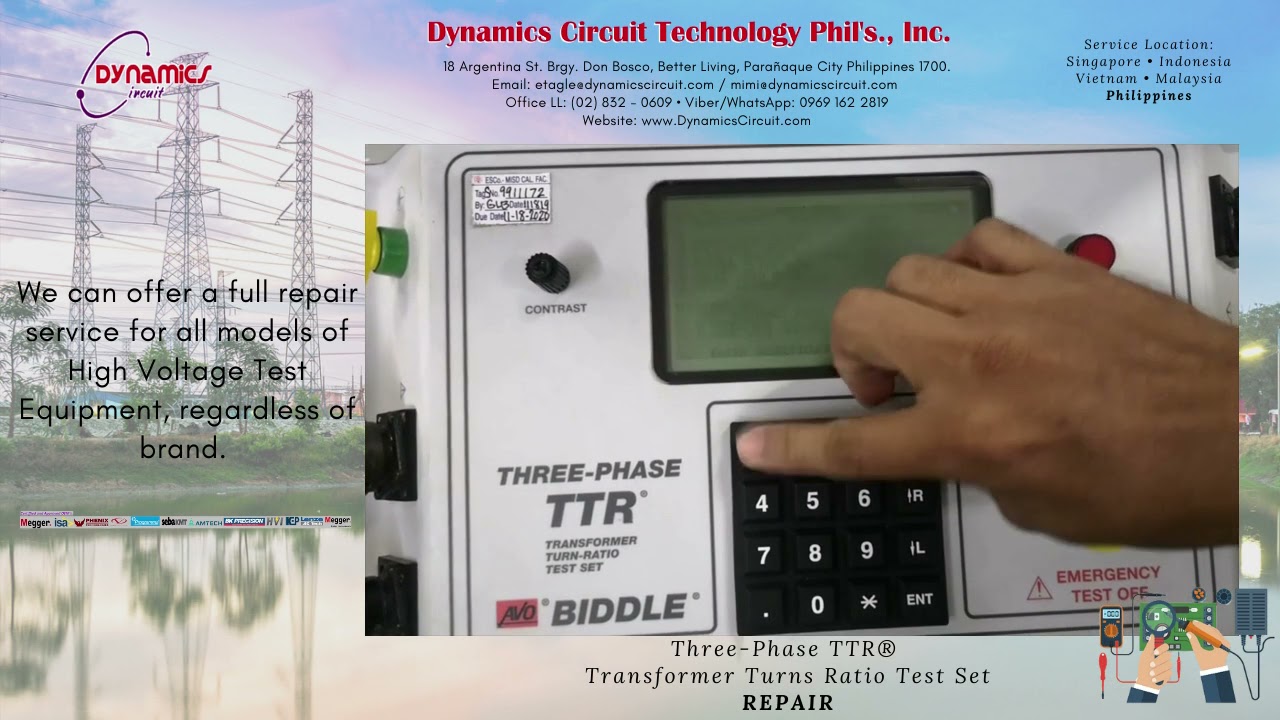 Three Phase TTR® Transformer Turns Ratio Test Set REPAIR by Dynamics ...