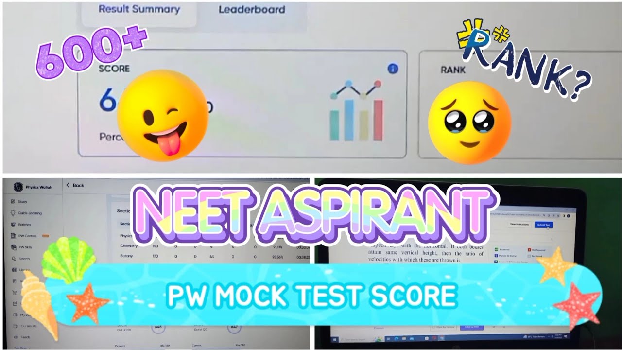 I Topped The Pw Mock Test?||Neet Aspirant||Pw ||Yakeen 2.0||NEET 2024 ...