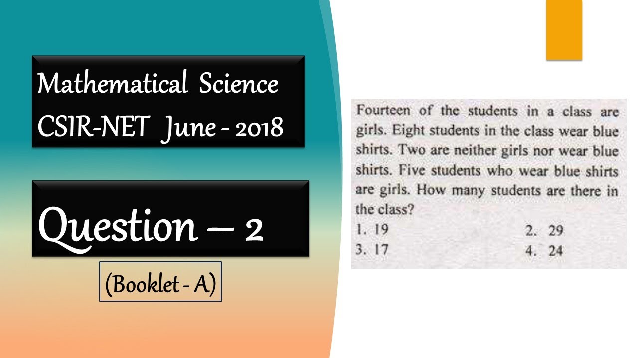 Csir Net Mathematics Solution June 2018 Question 2 General Aptitude Shortcut Tricks Youtube