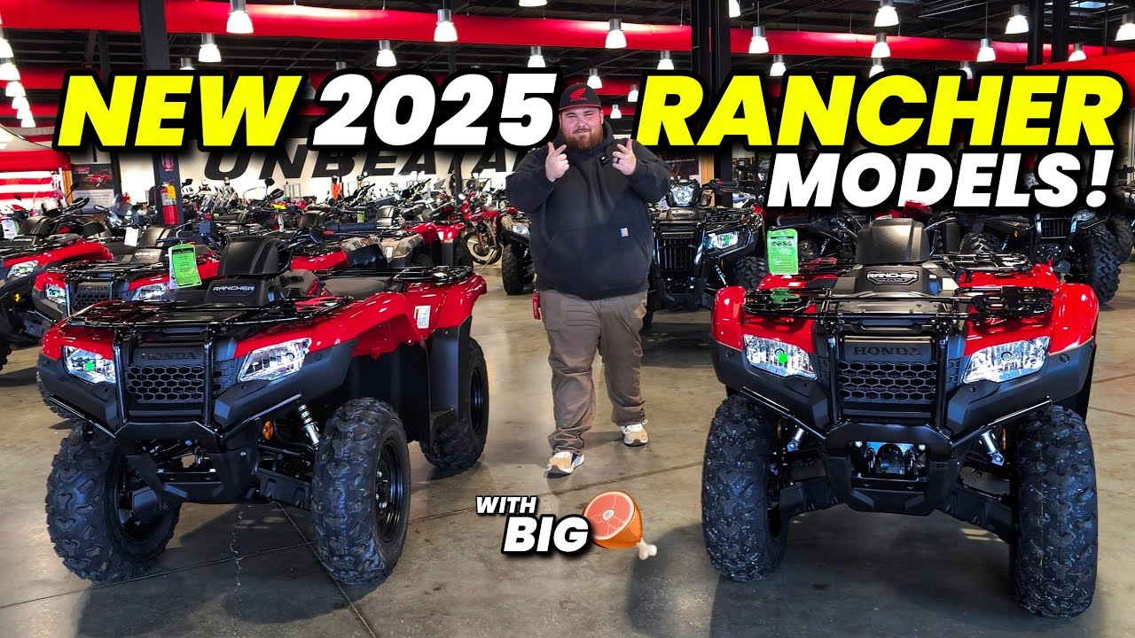 NEW 2025 Honda Rancher 420 4x4 ATV Models with Big HAM! - YouTube