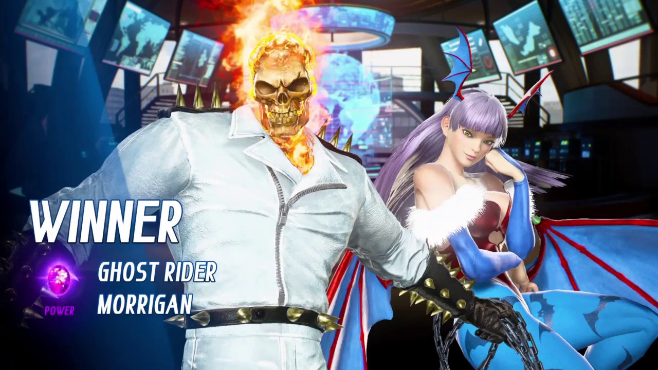 Marvel vs capcom infinite arcade mode ghost rider and morrigan aka ...