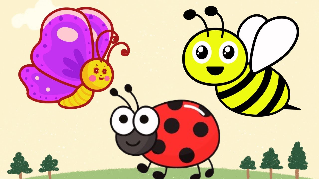 🎵 Butterfly Ladybug Bumblebee | Popular Nursery Rhymes & Kids Songs 🎵 ...