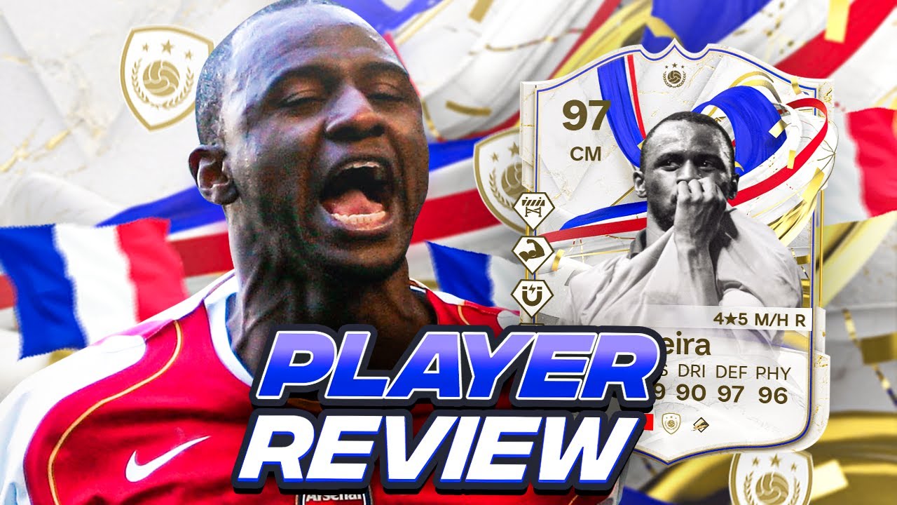 4⭐5⭐ 97 GREATS OF THE GAME ICON VIEIRA SBC PLAYER REVIEW | FC 24 ...