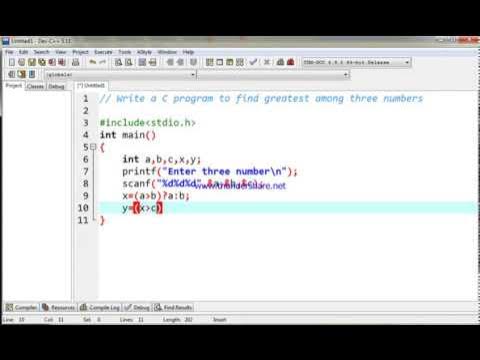 Program in C to Find the Largest Number Among Three Numbers - YouTube
