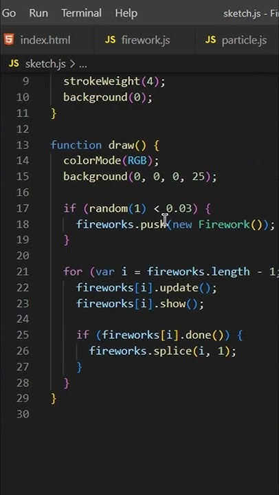 Fireworks Coding Webprogramming P5js Thinhpham Shorts Youtube