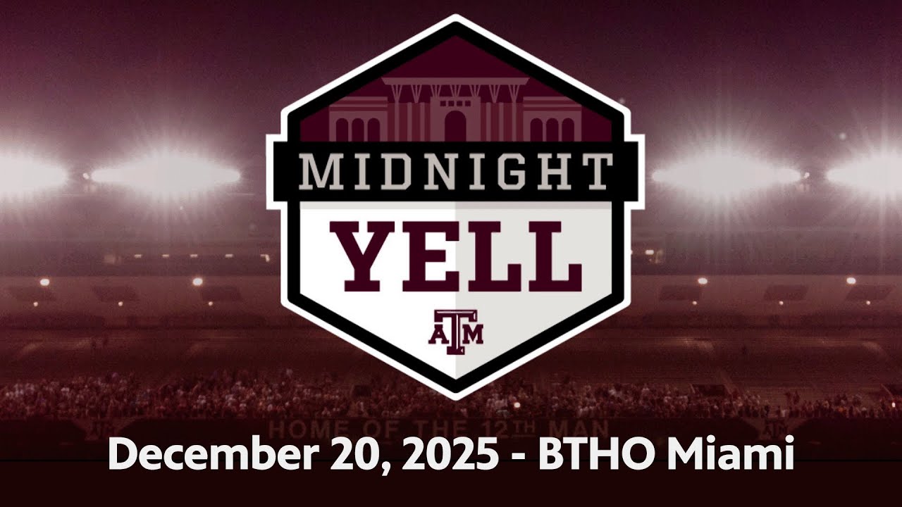 Texas A&M Midnight Yell | December 20, 2025 | BTHO Miami - YouTube