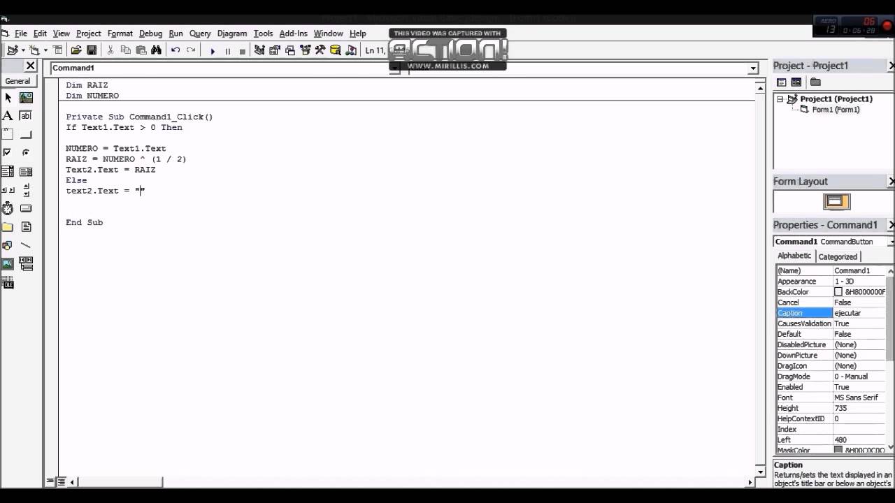 LEER UN NUMERO Y DETERMINAR SI TIENE RAIZ CUADRADA VISUAL BASIC - YouTube