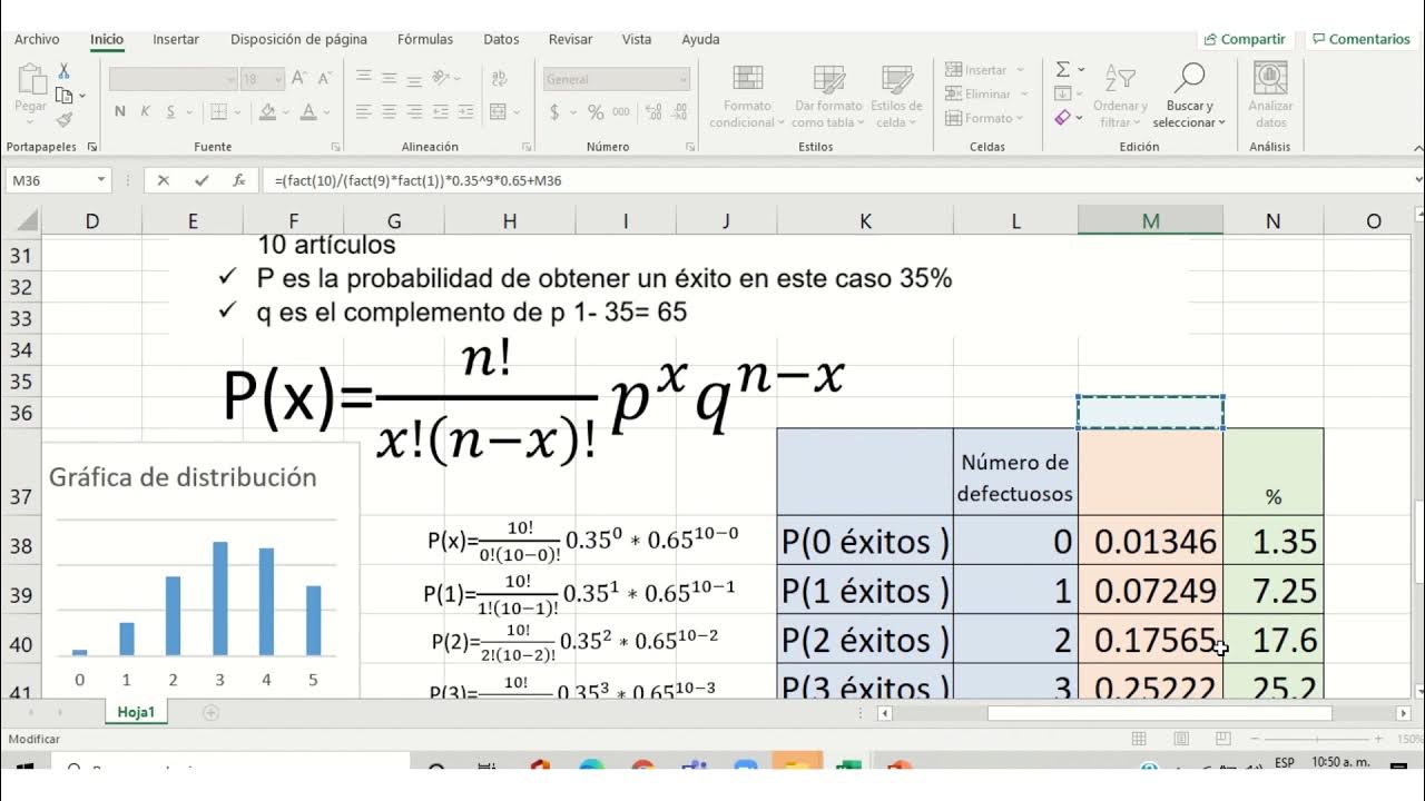 Distribución binomial en explicado paso a paso - YouTube