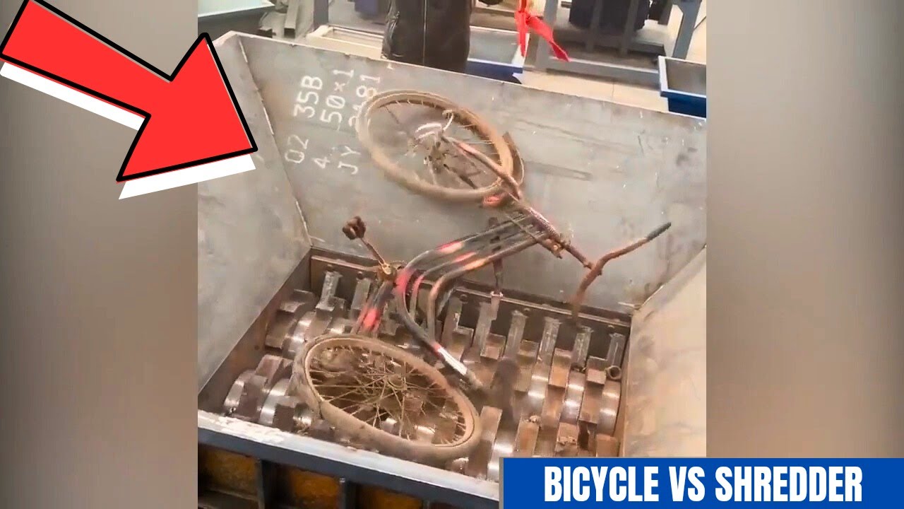 Bicycle vs Shredder Machine - YouTube
