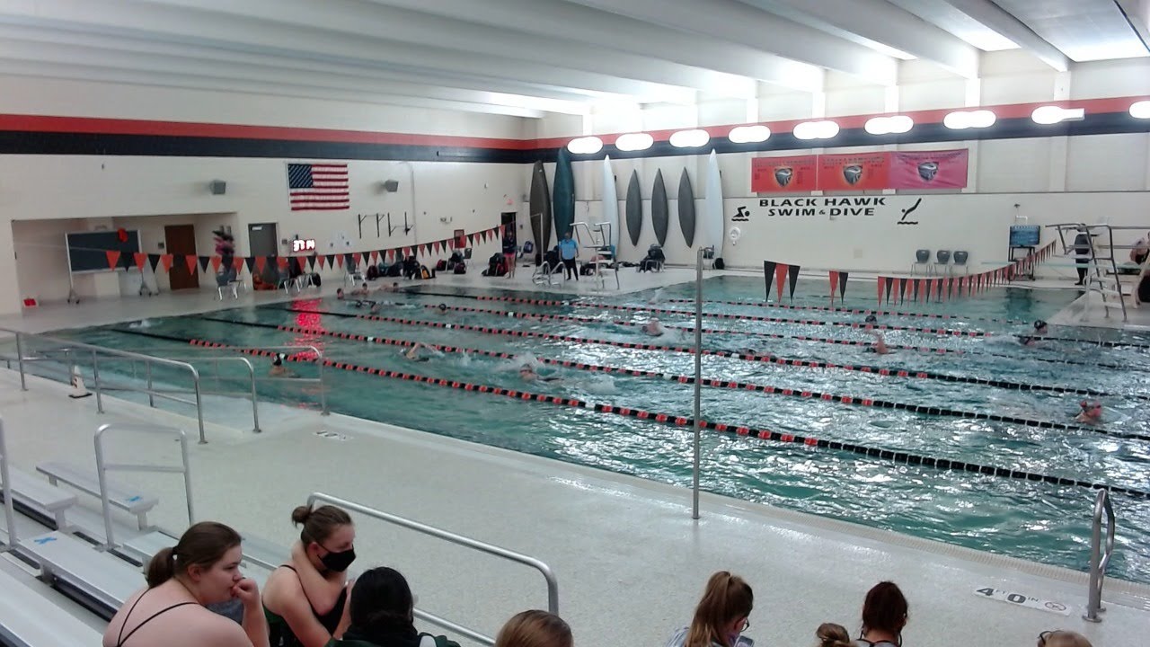 Girls swim JV conference at GHS - YouTube