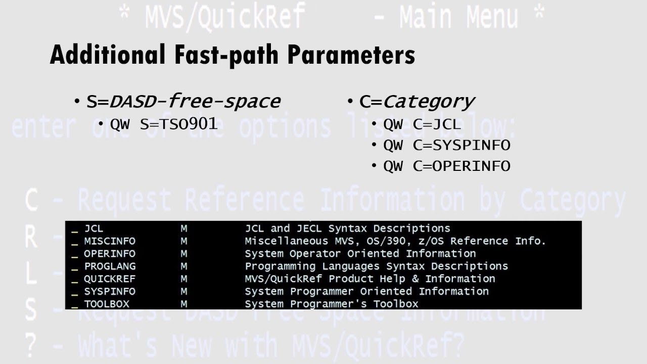 QW0002 Fast-path commands - YouTube