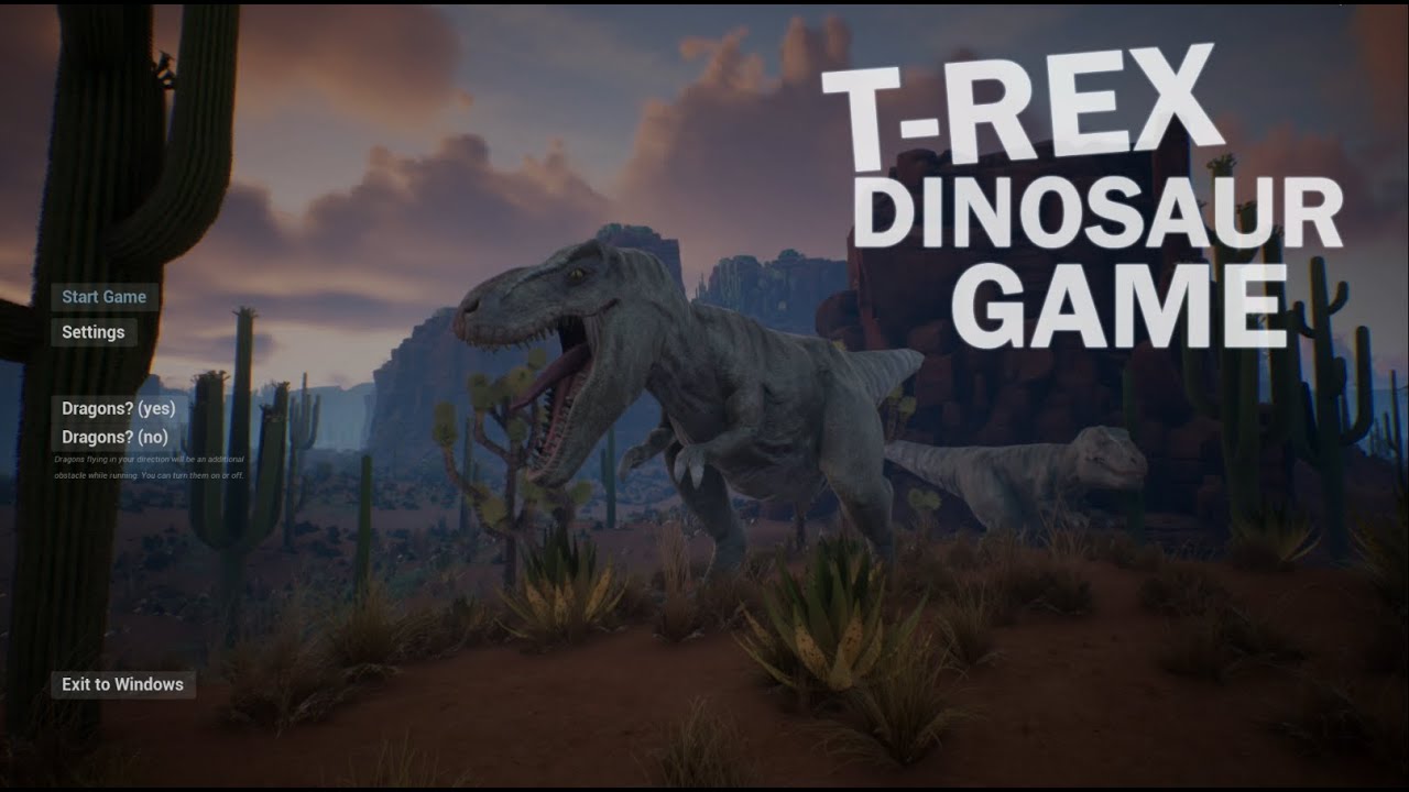 T-REX DINOSAUR GAME : PC GAMEPLAY - YouTube
