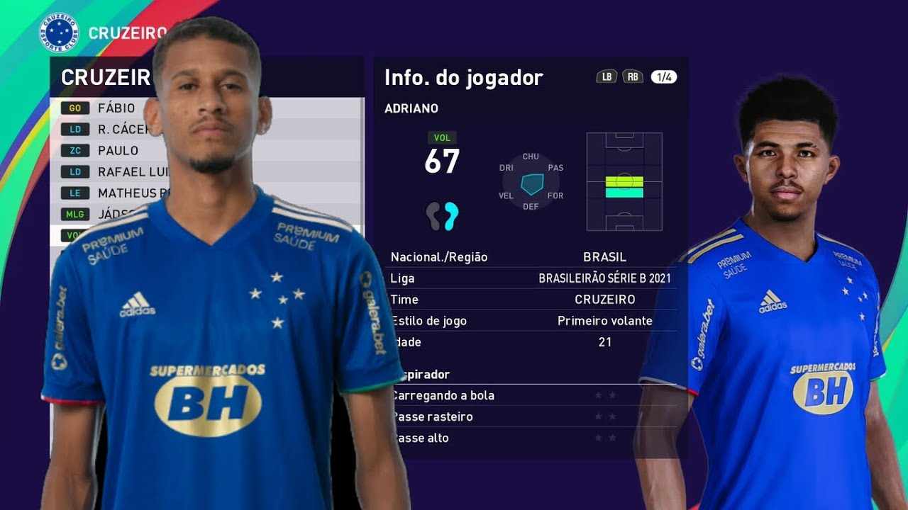 Editar Face Habilidades Adriano Cruzeiro PES 2021 (Usando Copiar Base ...