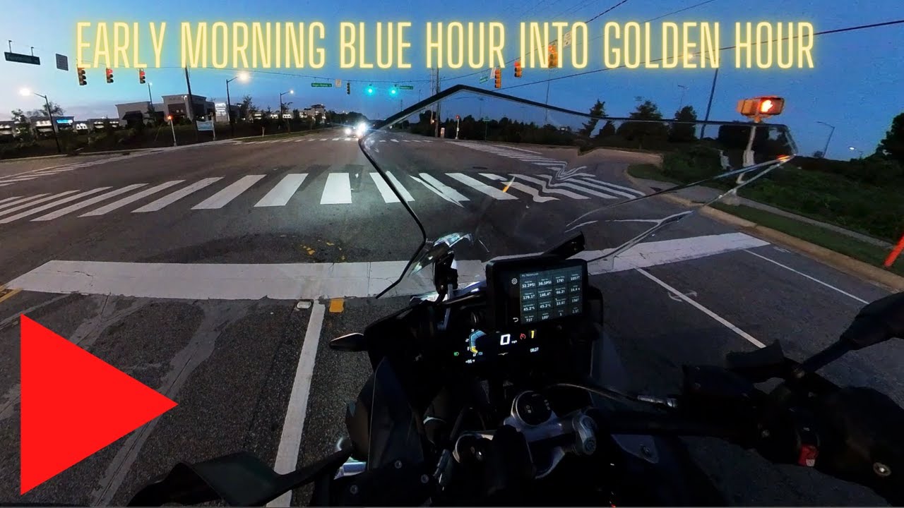 BMW 1250 GSA - Early morning Blue Hour into Golden Hour - YouTube