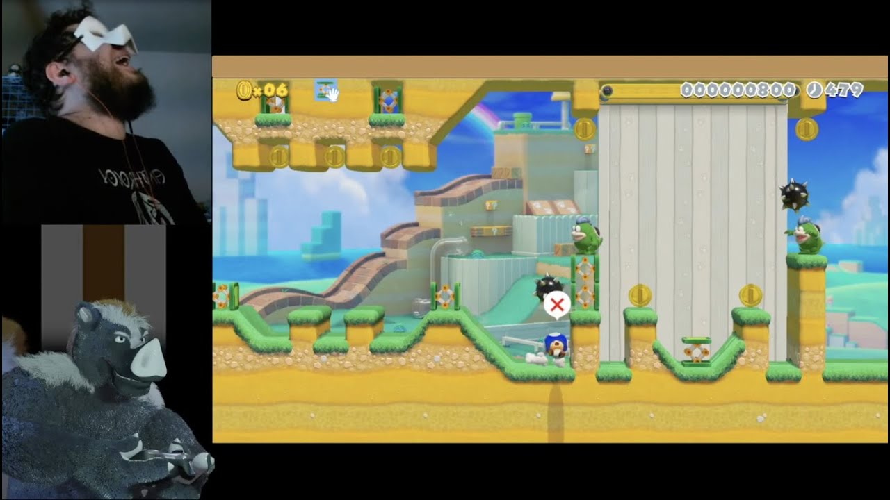 Super Mario Maker 2 stream - 27 - The Trampoline Trail - YouTube