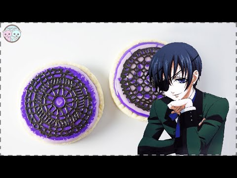 BLACK BUTLER CIEL'S EYES COOKIES 🐹 Anime Food Baking Dessert Recipe ...