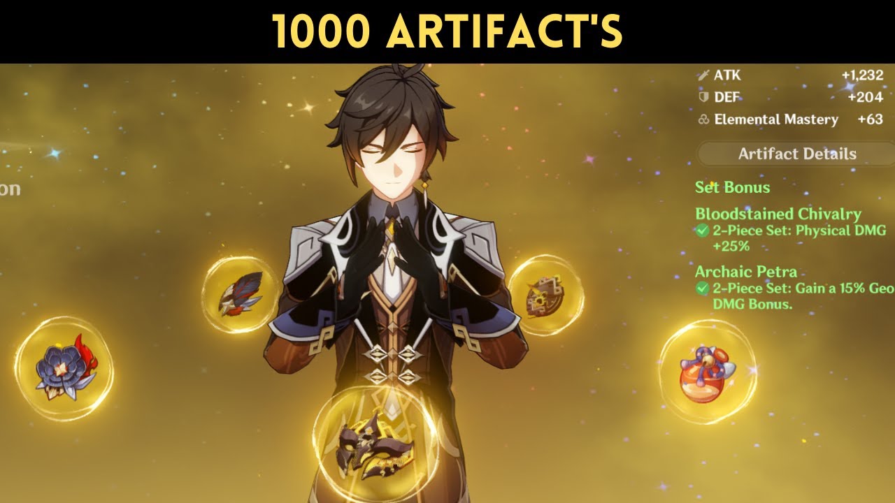 1000 Geo Artifact Unveiling | Genshin Impact - YouTube