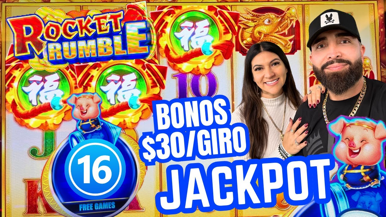 16 JUEGOS GRATIS CON APUESTAS DE $30 ROCKET RUMBLE SLOT MACHINE EN ...