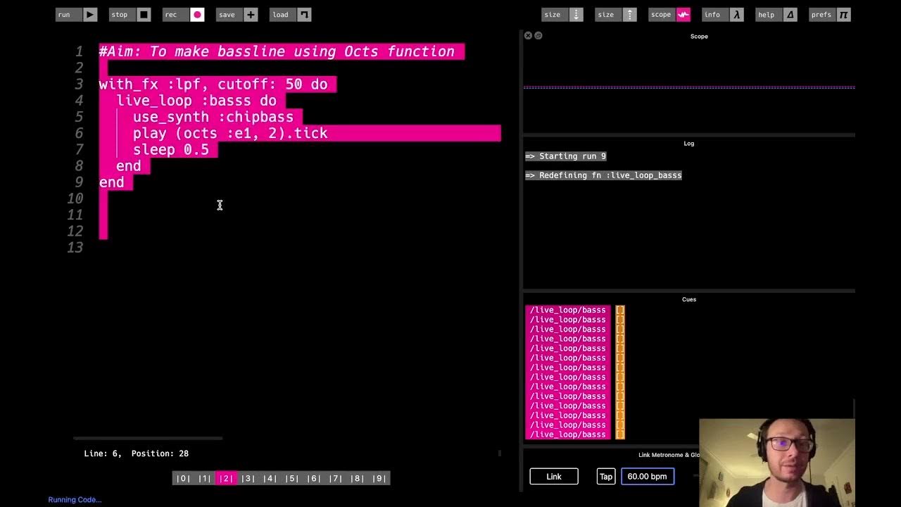 Sonic Pi Tutorial - Making Basslines with Octs Function - YouTube