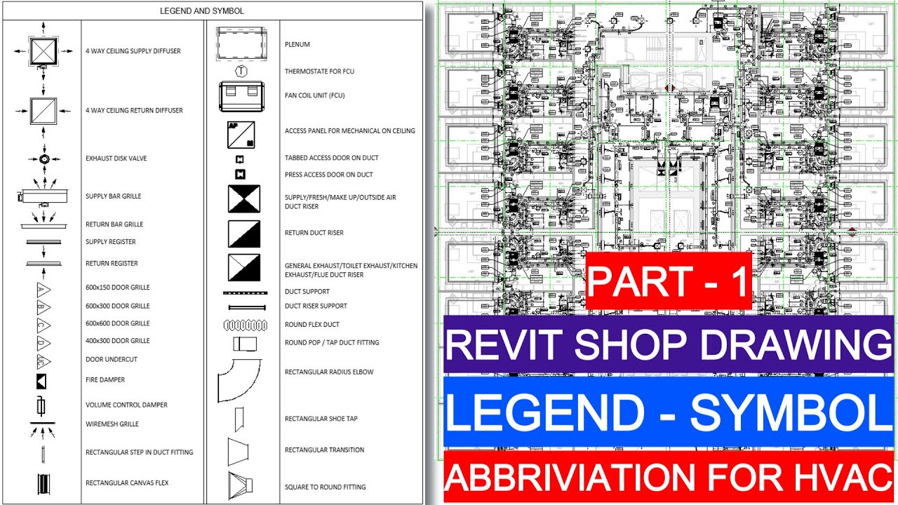 Ep-186 # LEGEND - SYMBOL ABBRIVIATION FOR HVAC | REVIT SHOP DRAWING ...