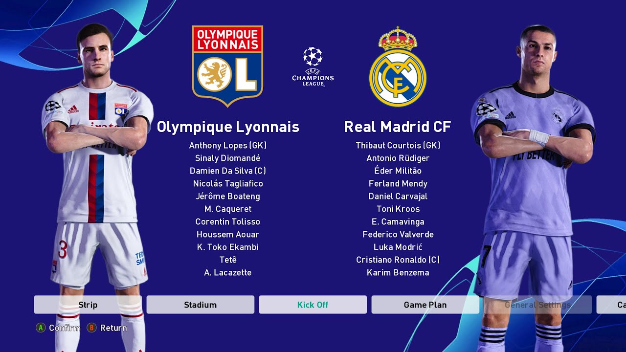 UEFA Champions League with #cr7 back in Madrid | PES 21| Olympique ...