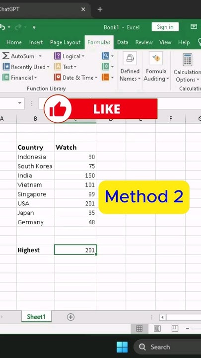 📊 How to use the MAX Function in Excel #excel #shorts #max #function - YouTube