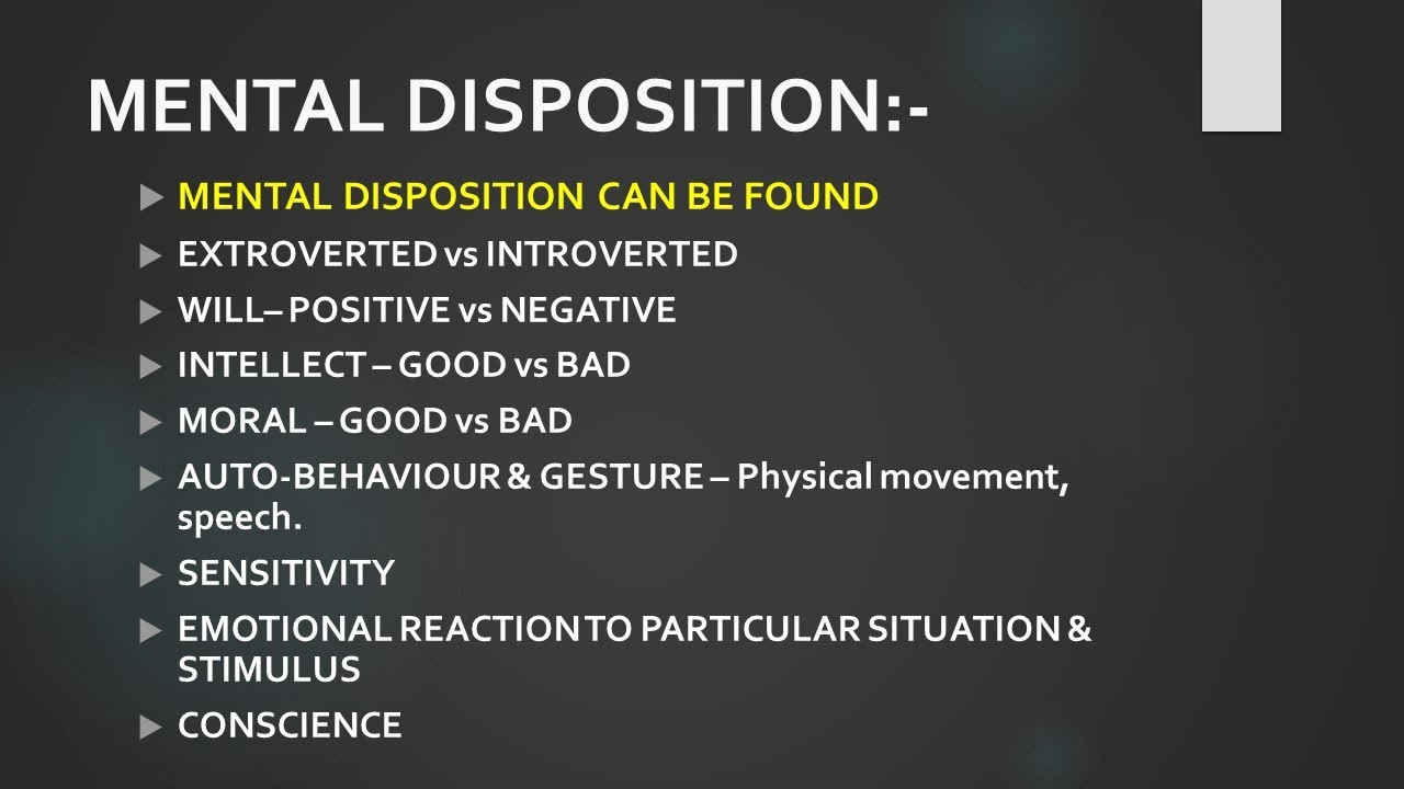 DISPOTION - MENTAL DISPOSITION BY DR. AMIT GOHEL - HAPPHY GUJARAT - YouTube