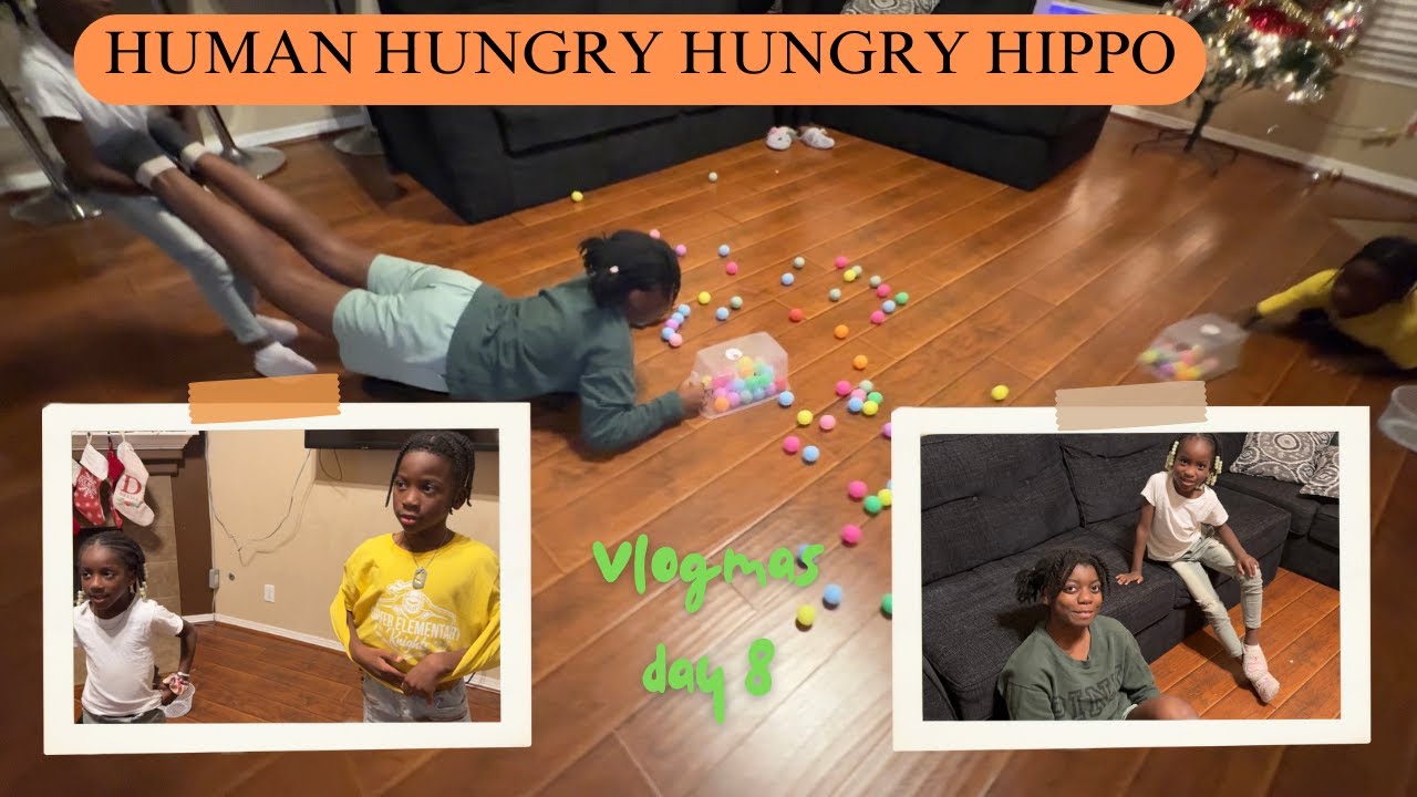 VLOGMAS DAY 8: HUMAN Hungry Hungry Hippo CHALLENGE | *HILARIOUS* - YouTube