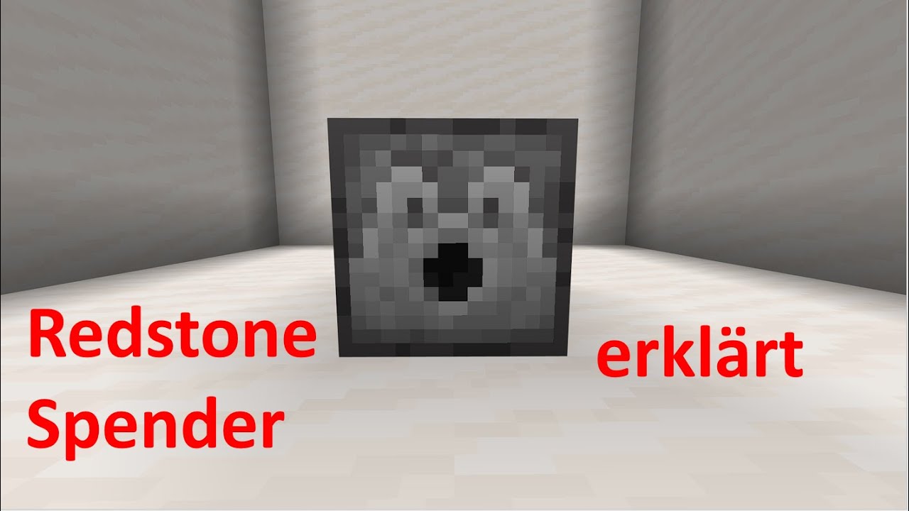 Wie funktioniert der REDSTONE SPENDER in Minecraft einfach erklärt ...