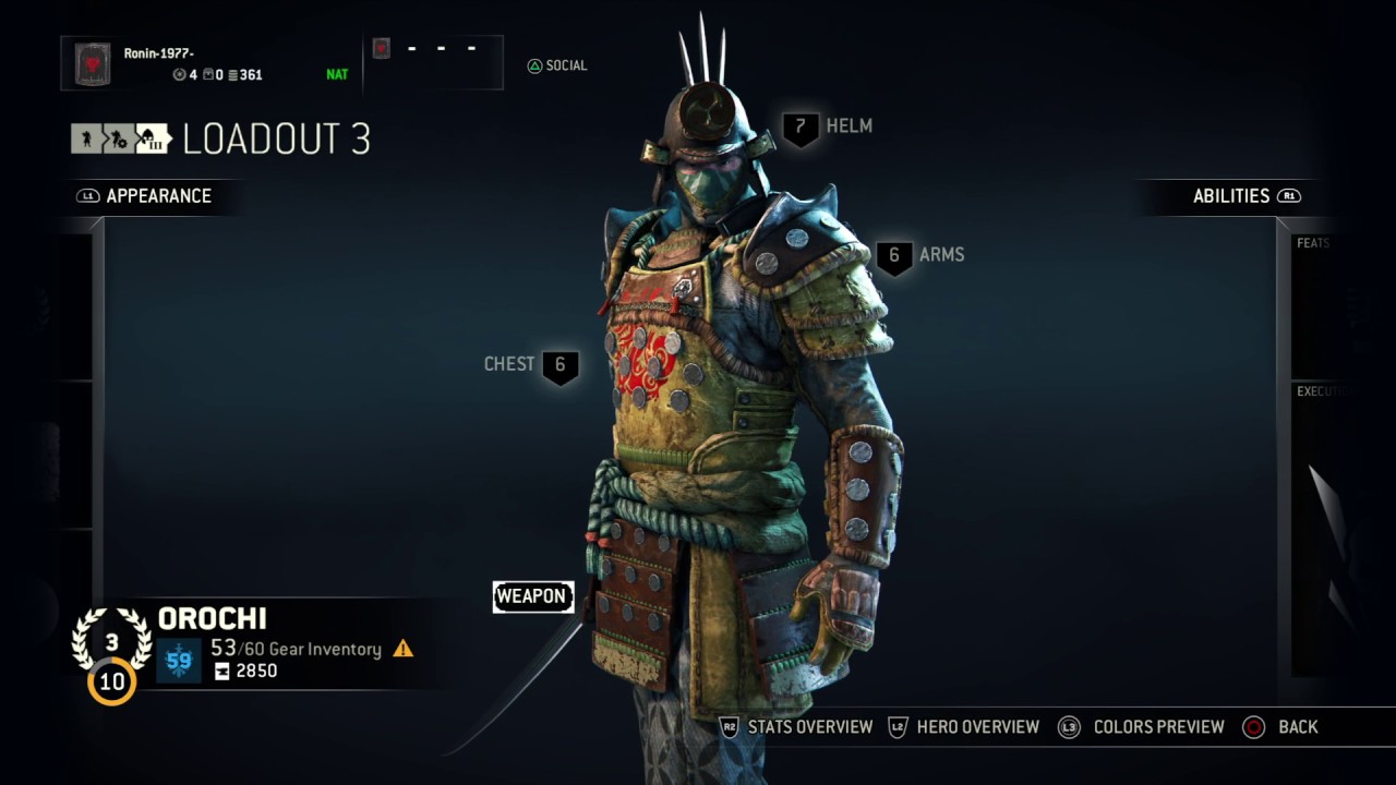 For Honor Orochi Class 3 complete Sword sets Ikeda,Murata,Akutami - YouTube