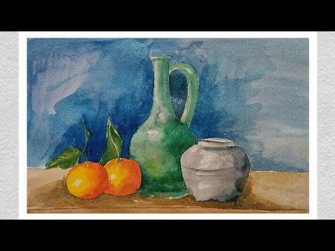 Still life with watercolor painting || watercolor painting - YouTube