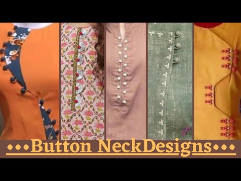 Neck Designs With Button 2022 | Different Types Of Button Neck Designs ...